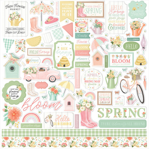 Here Comes Spring Element Sticke - Scrapmalin
