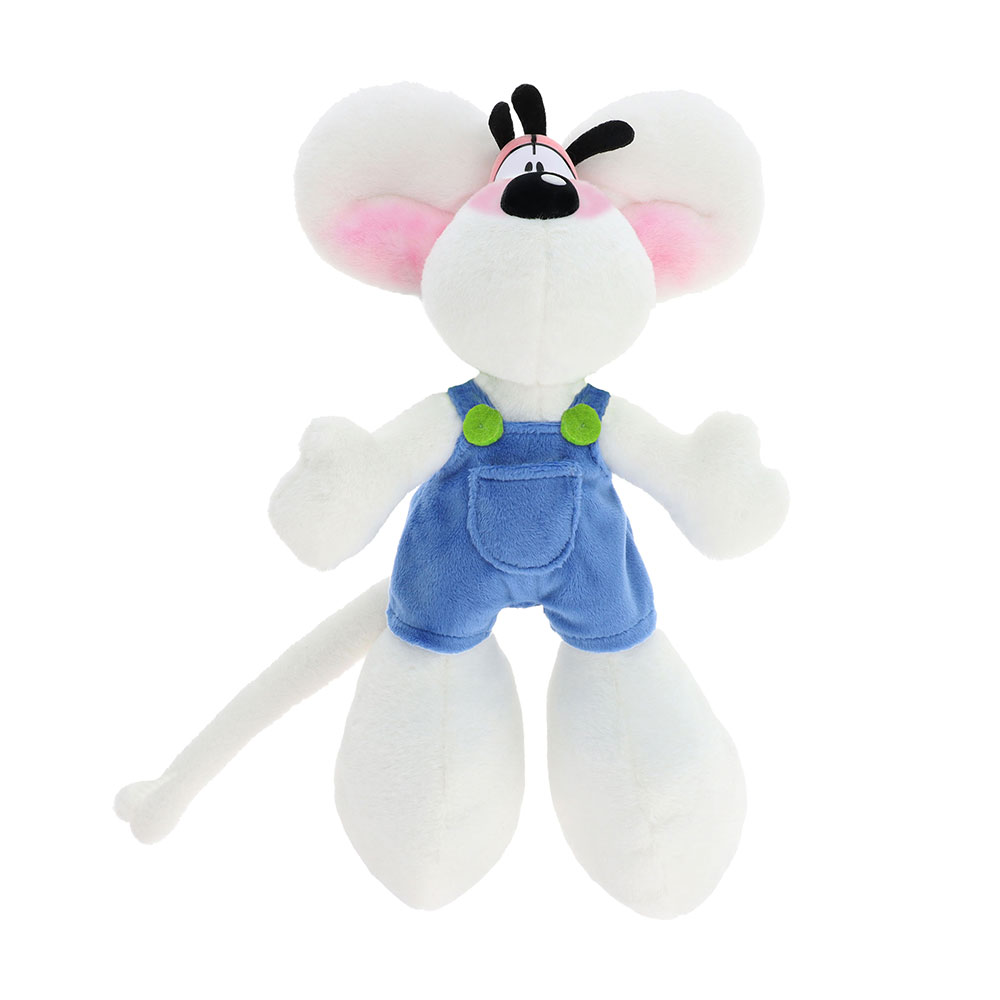 Peluche Diddl en salopette bleue 30 cm - Diddl - Scrapmalin