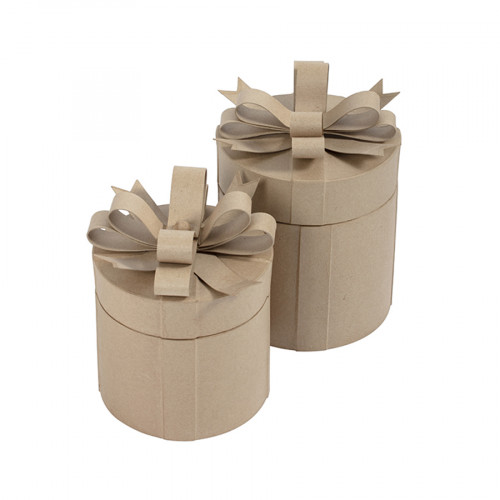 Boîte Cadeau ronde 26 x 32 cm 2 pcs - Scrapmalin