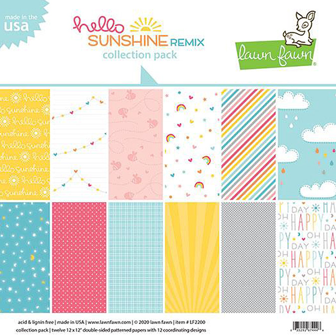 Bloc de papiers 30,5 x 30,5 cm Hello Sunshine - Scrapmalin