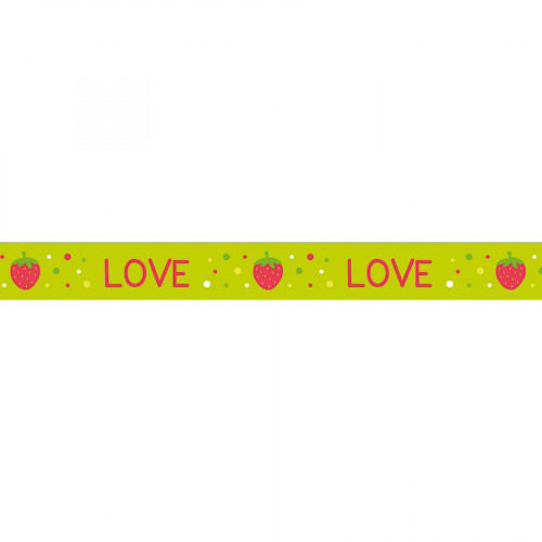 Masking Tape - Love Fraises - 10 m x 15 - Scrapmalin