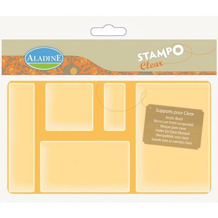 Lot de 5 blocs acryliques pour tampons Cle - Scrapmalin