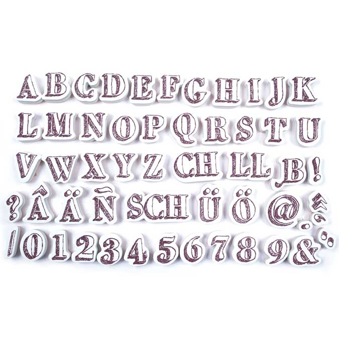 tampo Scrap - Alphabet crayonné - Scrapmalin